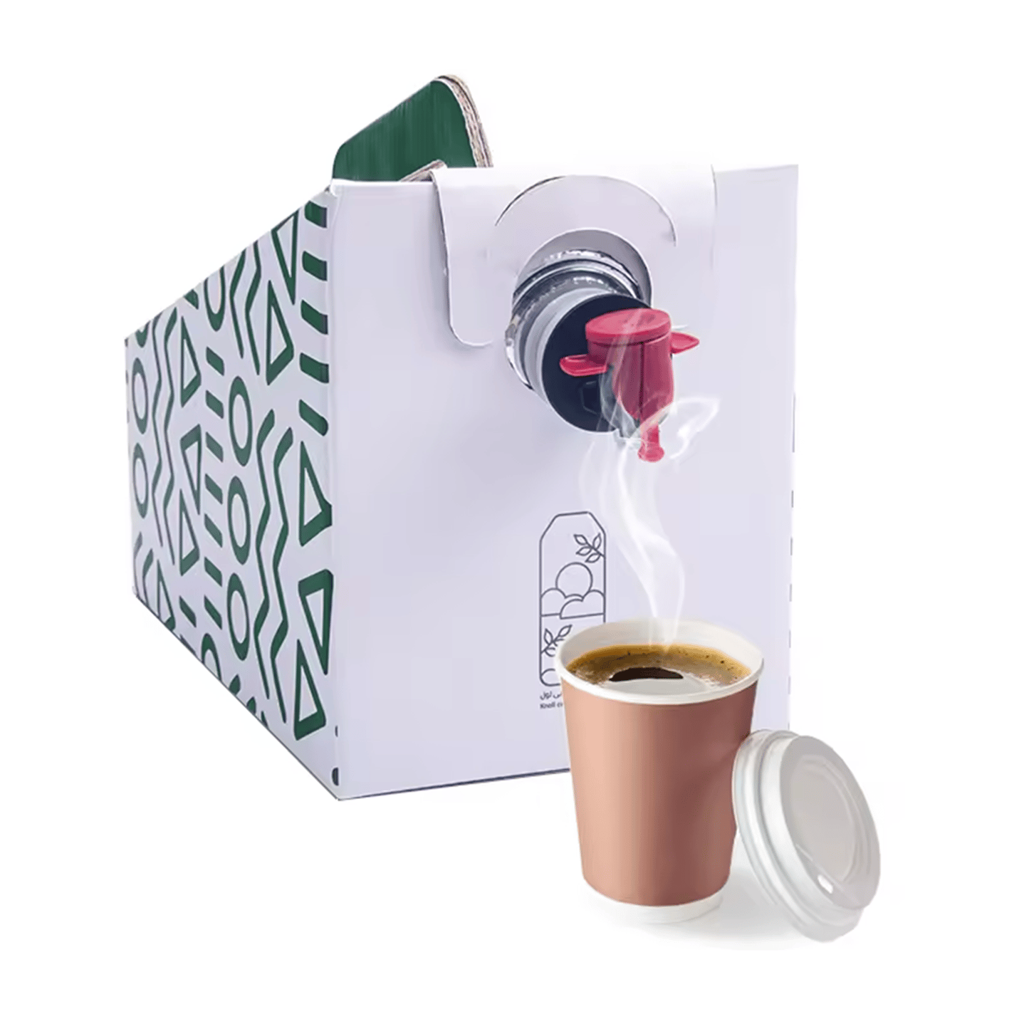 Custom Printed Disposable Coffee Dispenser Boxes With Handle Supplies